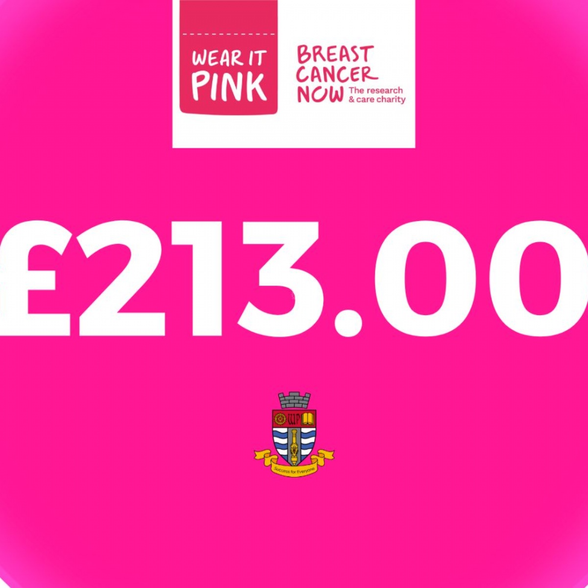 Woolwich Polytechnic Sixth Form - Final fundraising total for Wear it ...