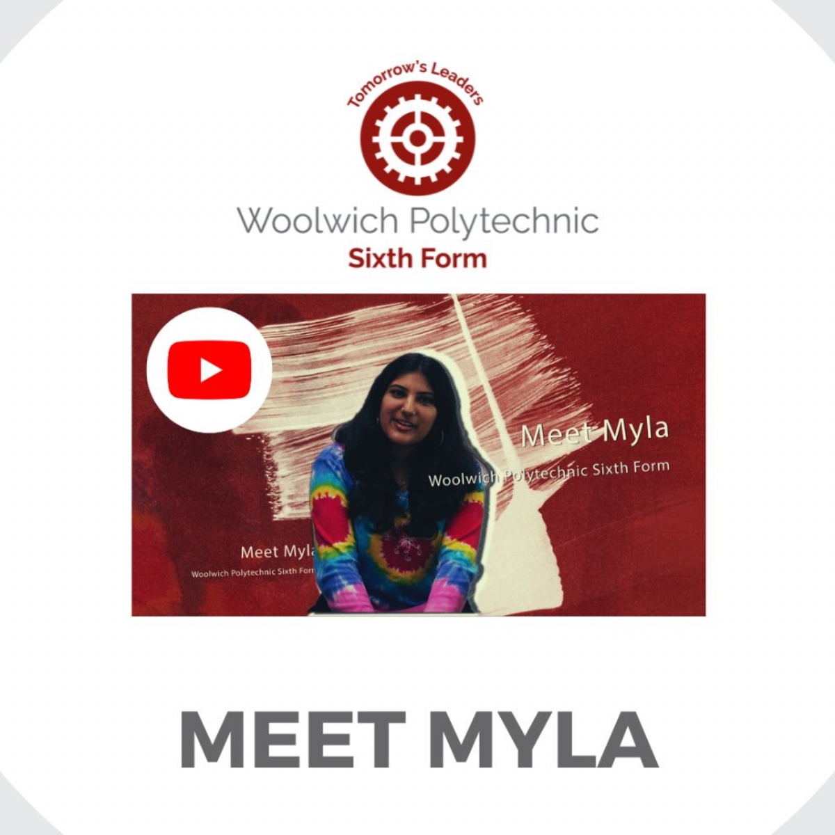 Woolwich Polytechnic Sixth Form - Meet Myla - New YouTube Video!