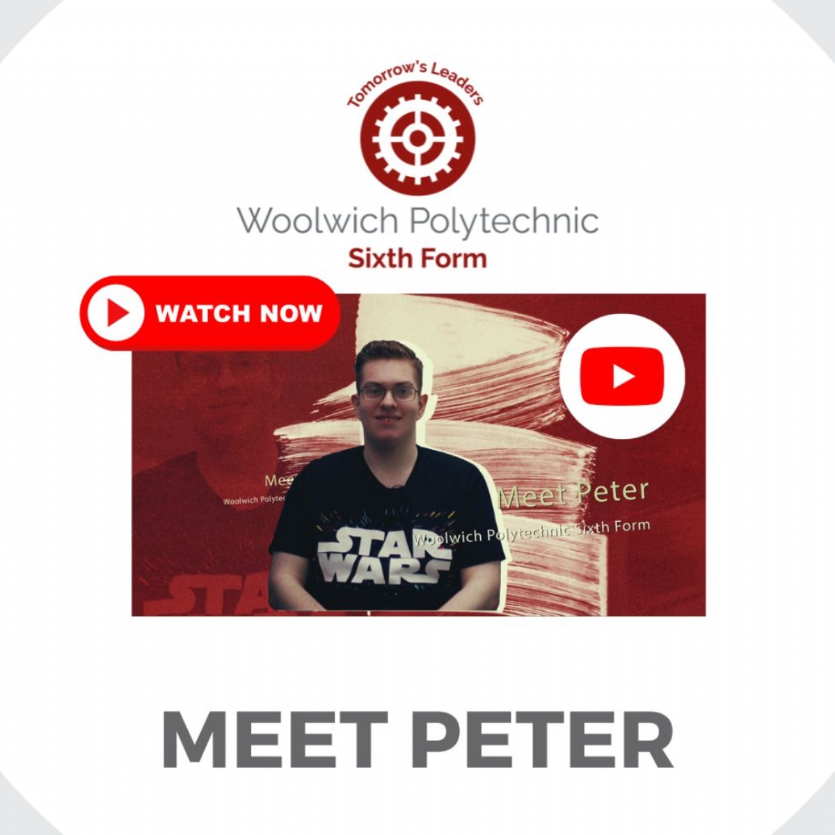 Woolwich Polytechnic Sixth Form - Meet Peter - New YouTube video!